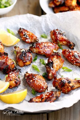 Sticky Honey Sesame Chicken Wings