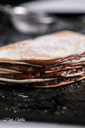 Simple Nutella Quesadillas