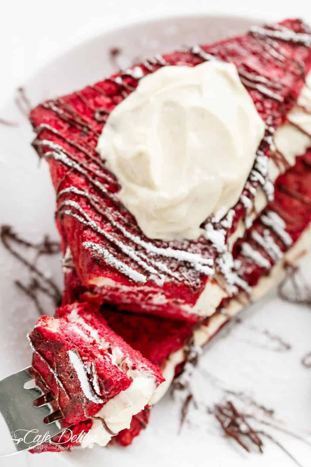 Red Velvet French Toast - Cafe Delites