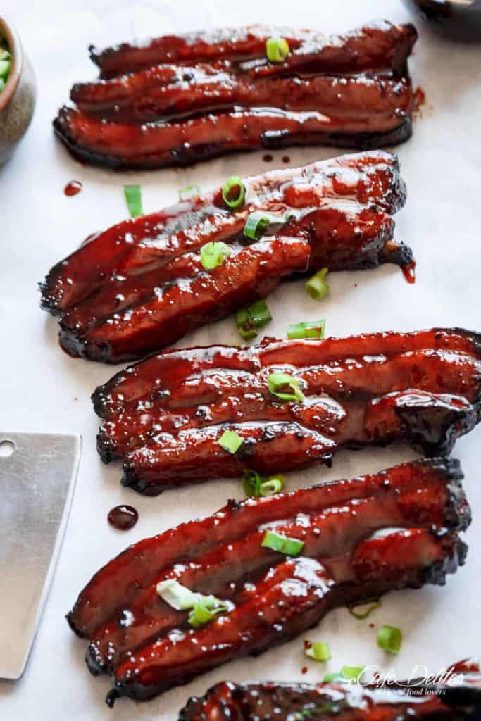 Sticky Chinese Barbecue Pork Belly Char Siu Cafe Delites