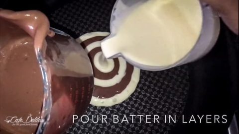 Zebra Marble Pancakes - Cafe Delites