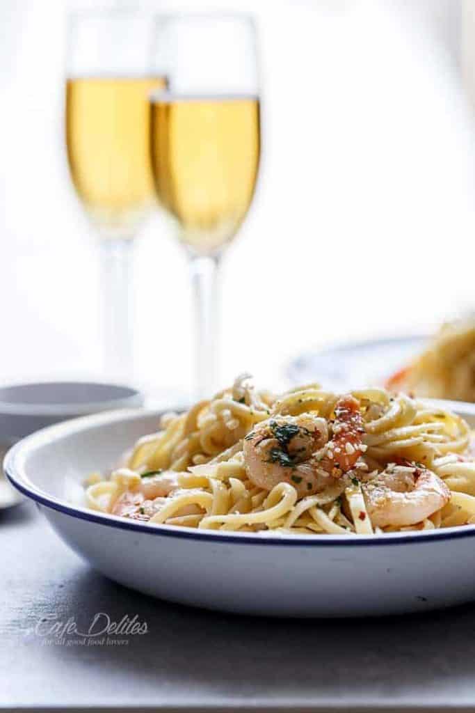 Browned Butter Shrimp Scampi - Cafe Delites