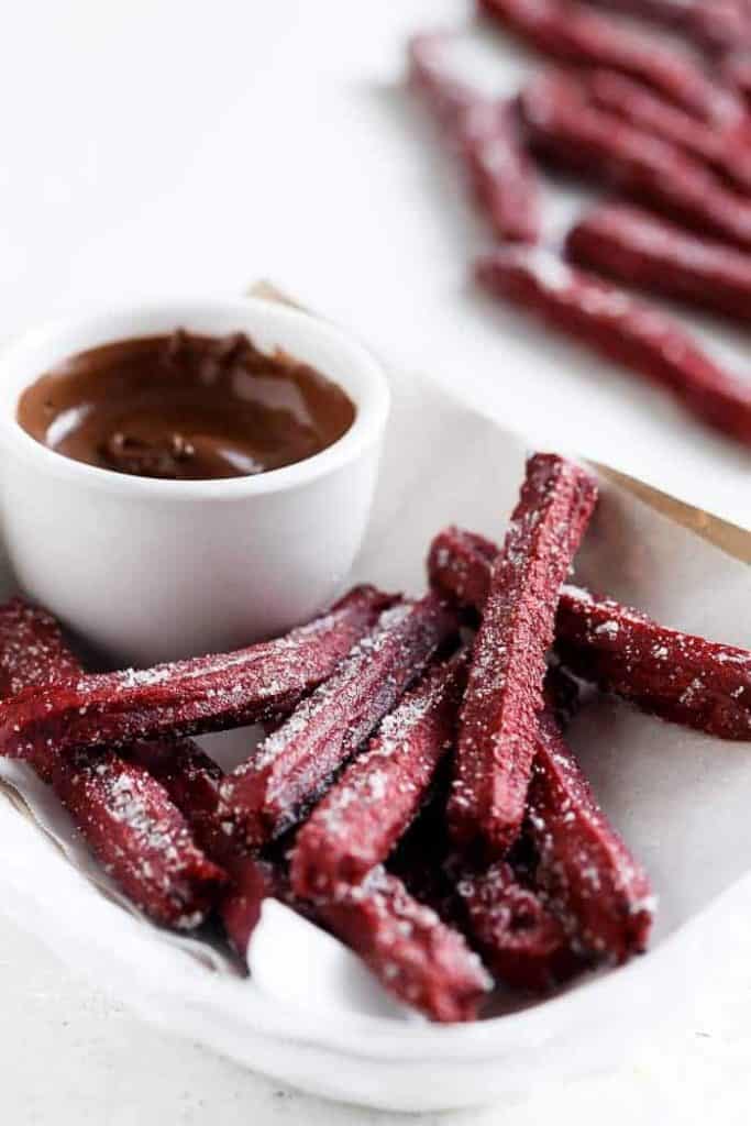 The Best Red Velvet Churros (Baked) + VIDEO! - Cafe Delites