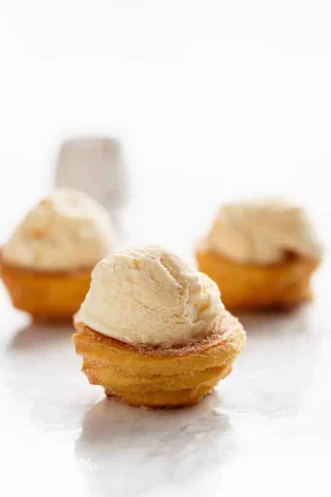 Churro Ice Cream Bowls (Cups) - Cafe Delites