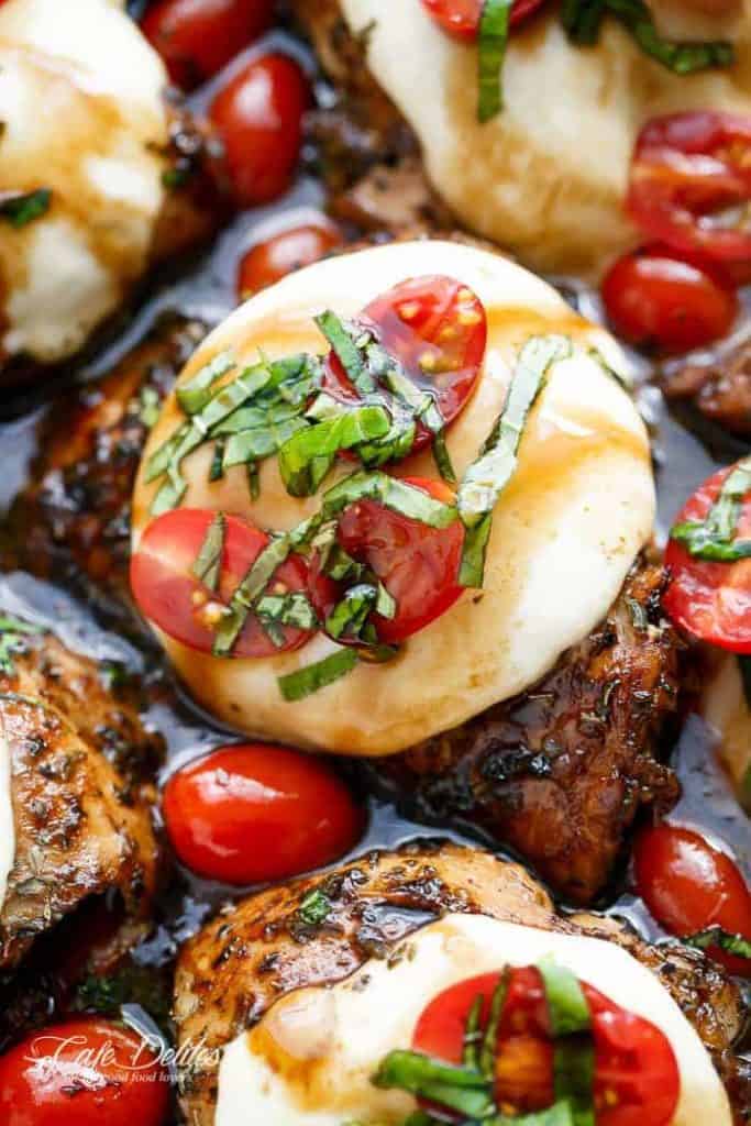 Balsamic Caprese Chicken - Cafe Delites