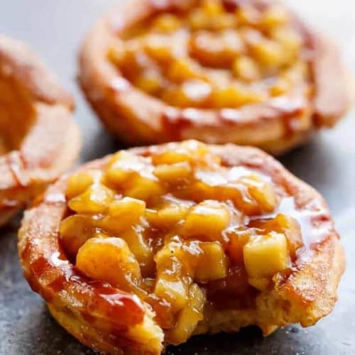 Churro Apple Pie Bowls + Caramel Sauce - Cafe Delites