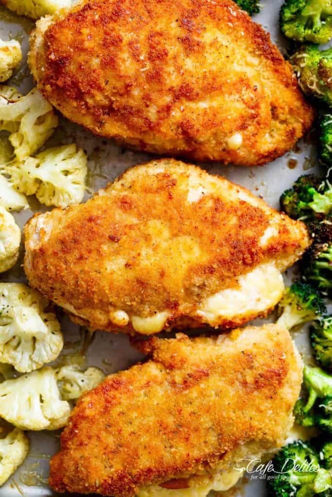 Easy Sheet Pan Chicken Cordon Bleu Dijon Cream Sauce - Cafe Delites