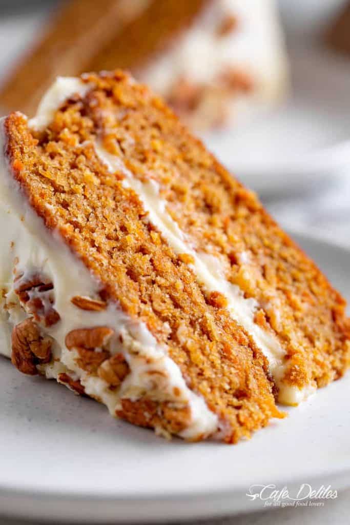 Carrot Cake with Cream Cheese Frosting - Cafe Delites