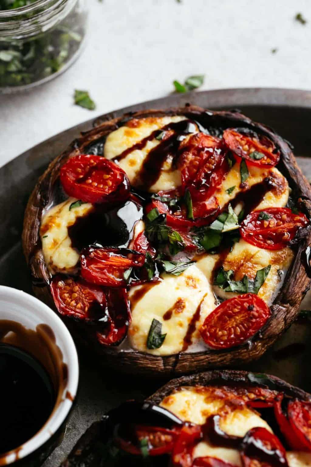 Caprese Stuffed Portobello Mushrooms - Cafe Delites