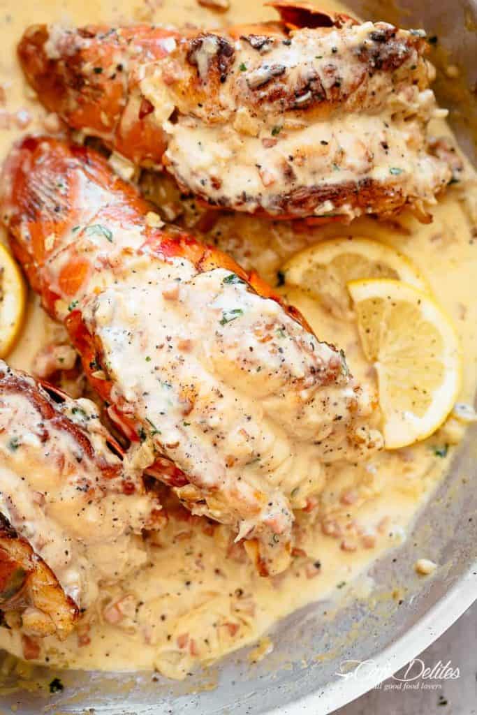 Creamy Lobster Tails - Cafe Delites