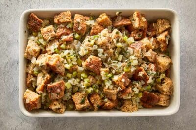 Homemade Buttery Herb Stuffing - Cafe Delites